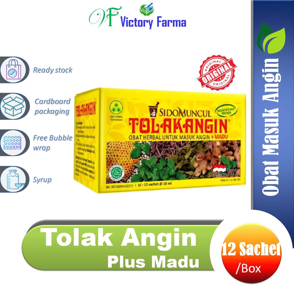Jual Tolak Angin Cair Plus Madu Box 12 Sachet @ 15 ml | Shopee Indonesia