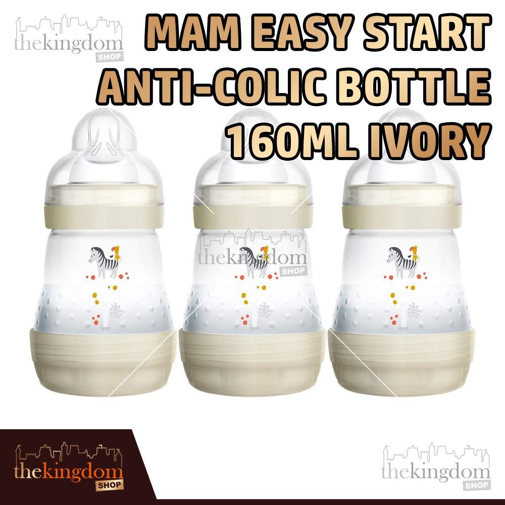 Jual MAM Easy Start Anti Colic Bottle 160ml Ivory - Botol Susu Bayi Warna Putih | Shopee Indonesia