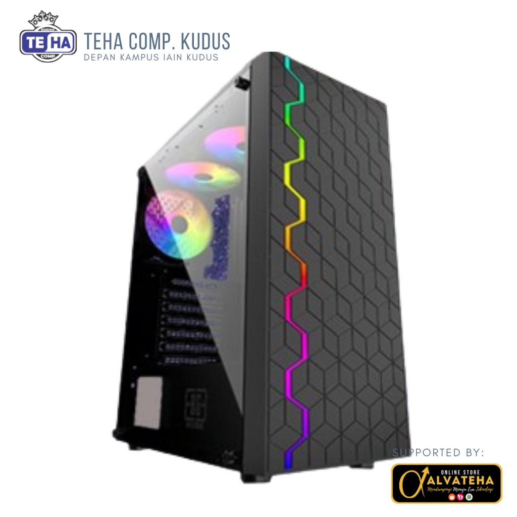 Casing PC Gaming Tanpa Power Supply Simbadda BG30-Casing CPU Gaming ...