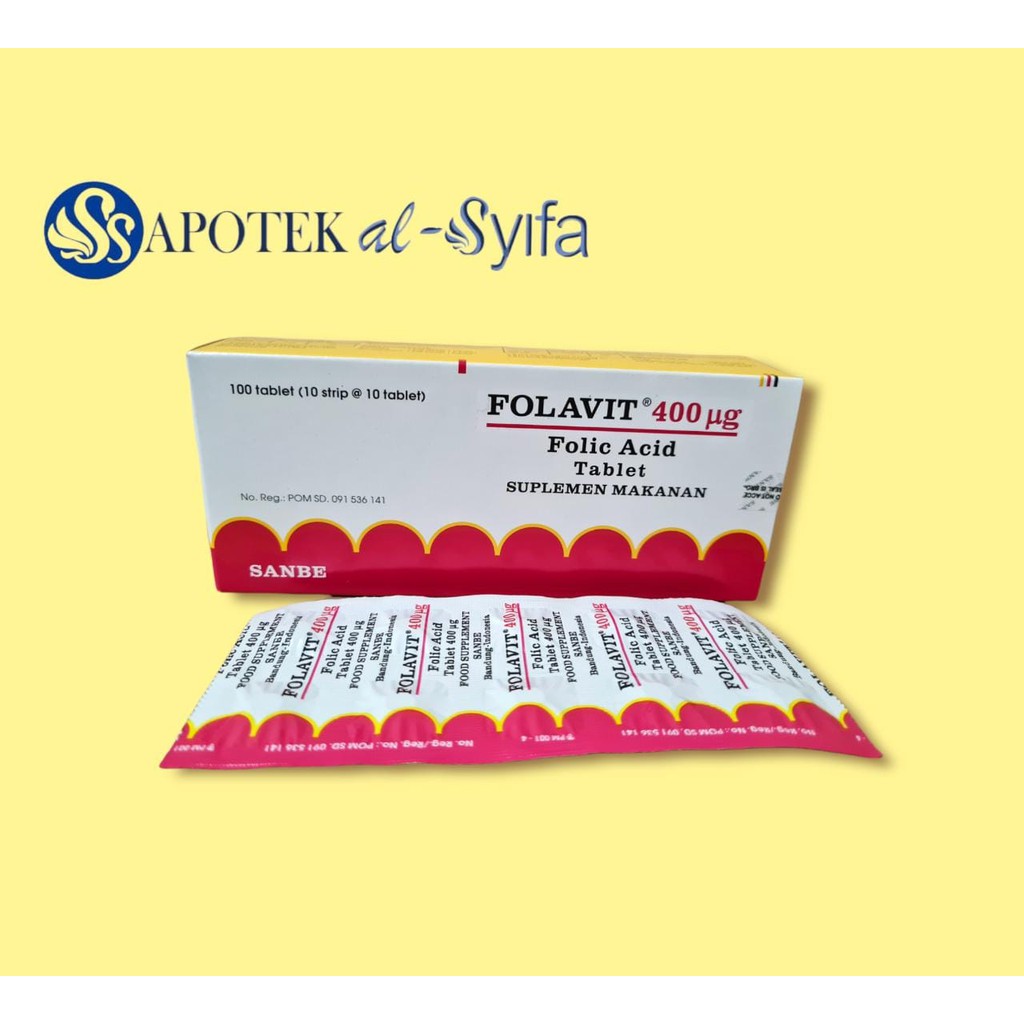 Jual Folavit 400 mcg Strip / Asam Folat / Folic Acid / Suplemen Ibu ...