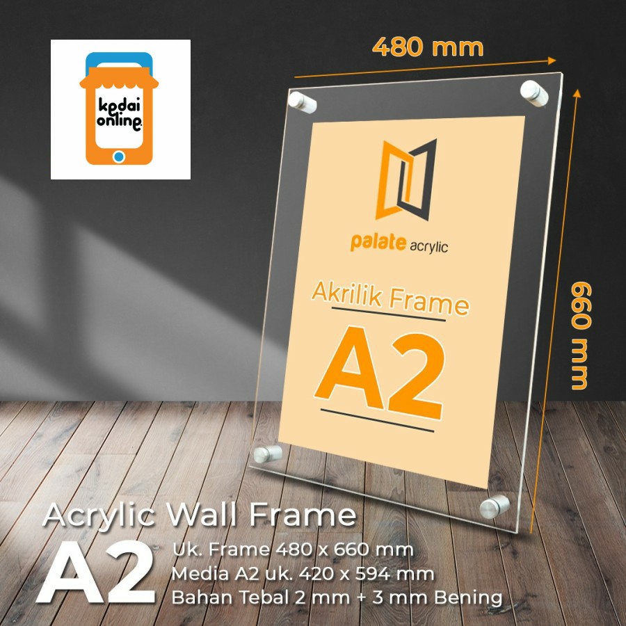 Jual AKRILIK FRAME A2 / ACRYLIC FRAME A2 3MM LANDSCAPE / PORTRAIT ...