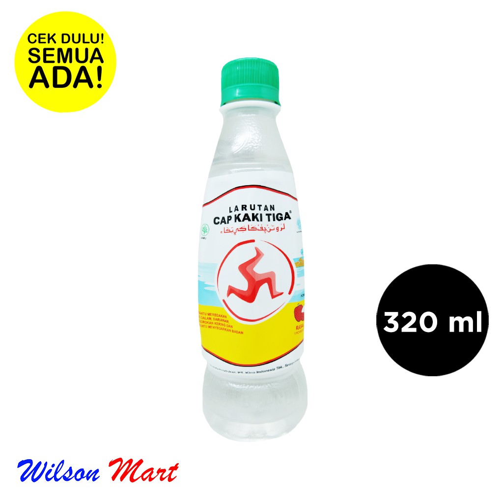Jual LARUTAN CAP KAKI TIGA RASA LECI 320 ML BOTOL | Shopee Indonesia