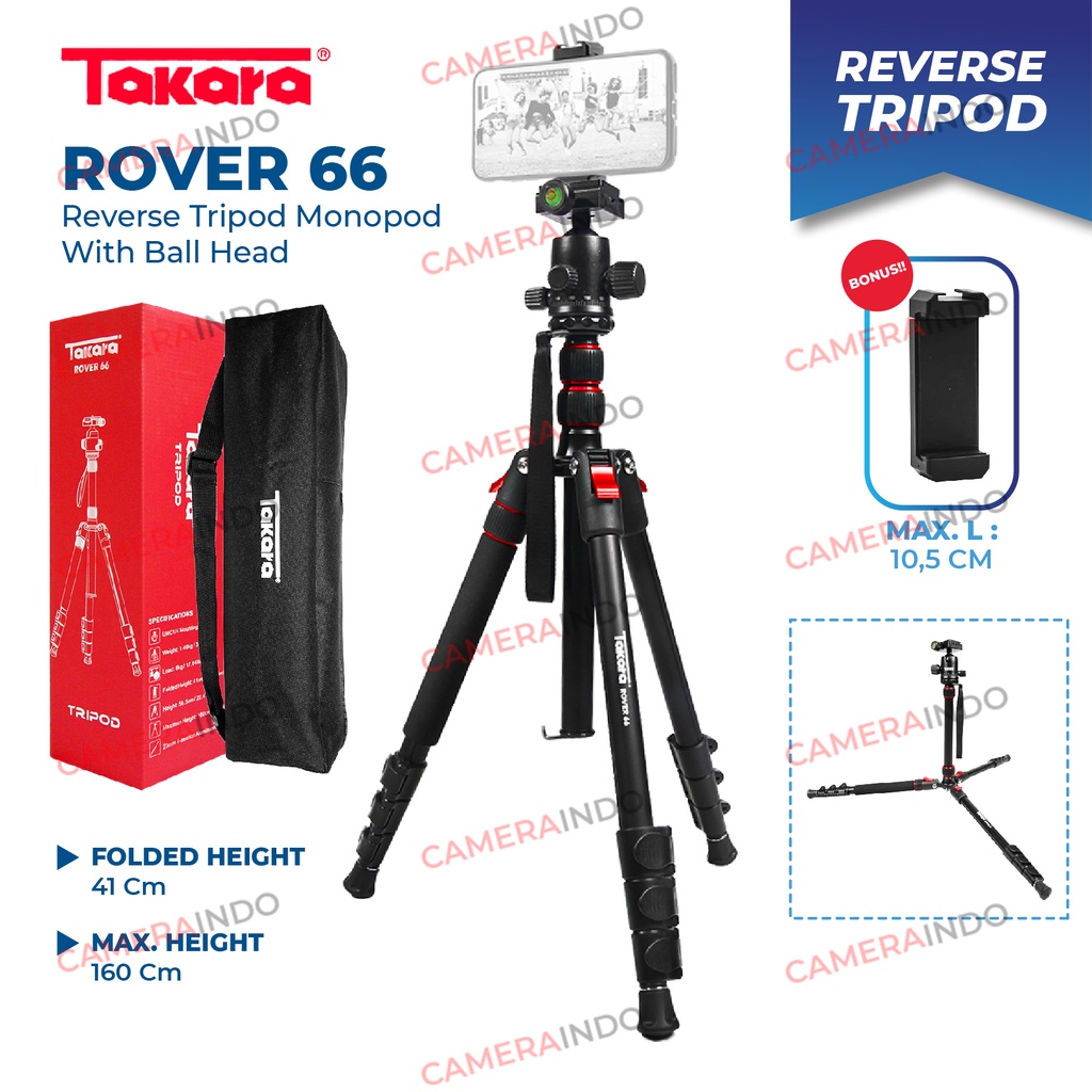 Jual Tripod TAKARA ROVER 66 TRAVEL TRIPOD MONOPOD kamera DSLR | Shopee ...