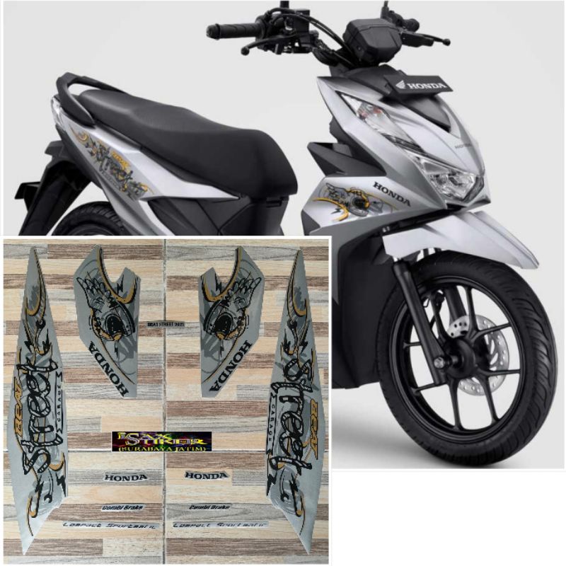Jual striping original Honda beat street silver tahun 2021 2022 ...
