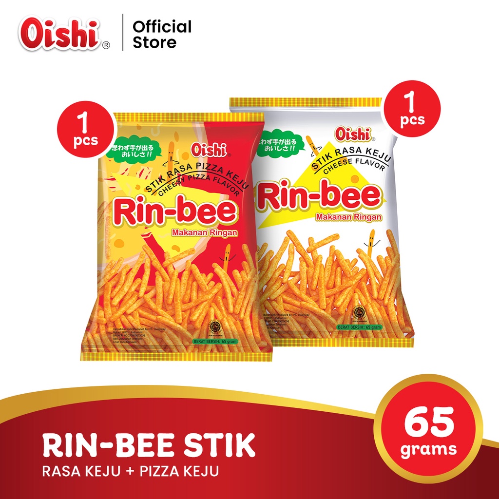 Jual Rin-Bee Stik Rasa Keju 60g + Rasa Pizza Keju | Shopee Indonesia