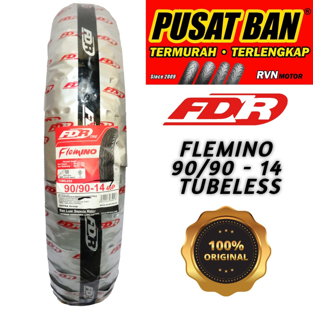 Jual FDR FLEMINO 90/90-14 tubeless FREE PENTIL | Shopee Indonesia