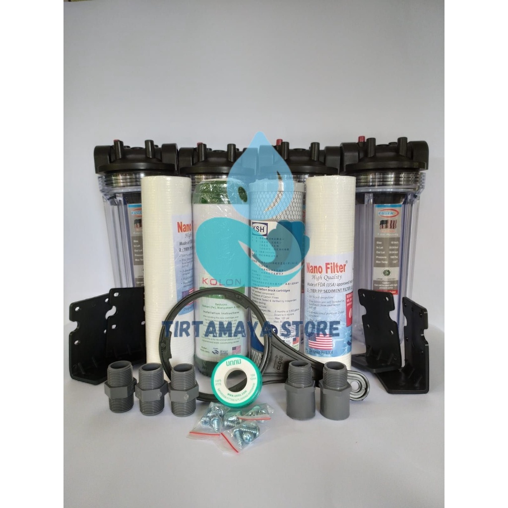 Jual Paket Filter Air 4 Tahap Penyaringan Tirtamaya | Shopee Indonesia