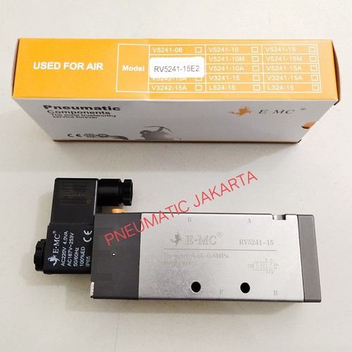 Jual Solenoid Valve RV5241-15 E2 E4 AC220V / DC24V EMC Pneumatic | Shopee Indonesia