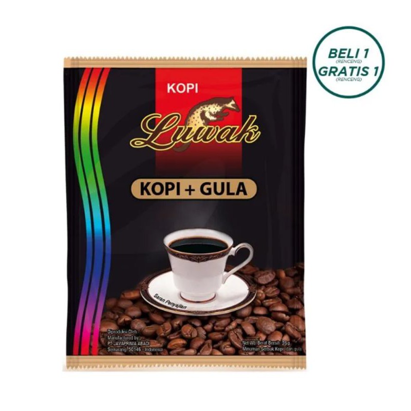 Jual Luwak Kopi + Gula renteng 25 gr x 10 sachet ( beli 1 gratis 1 ...