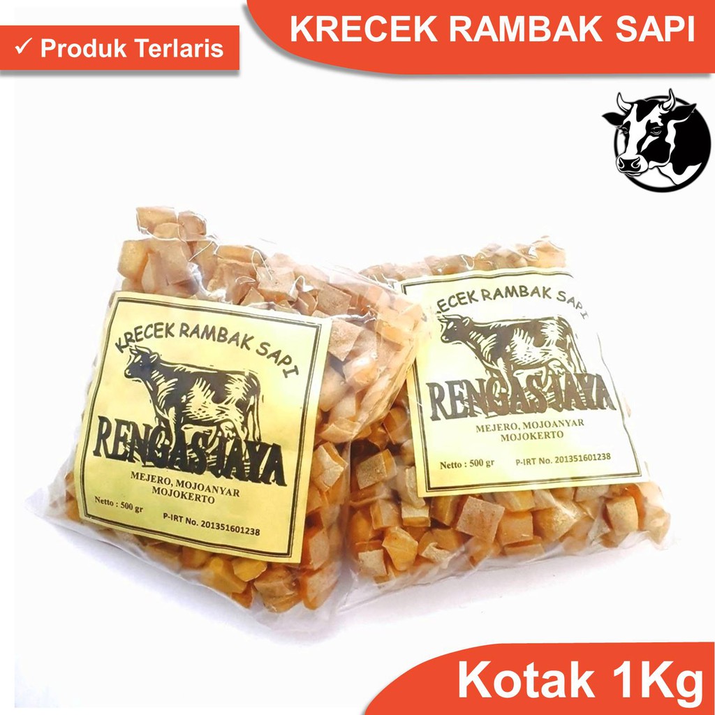 Jual Kerupuk Kulit Sapi Mentah 1Kg / Krupuk Rambak Sapi / Krecek Rambak ...