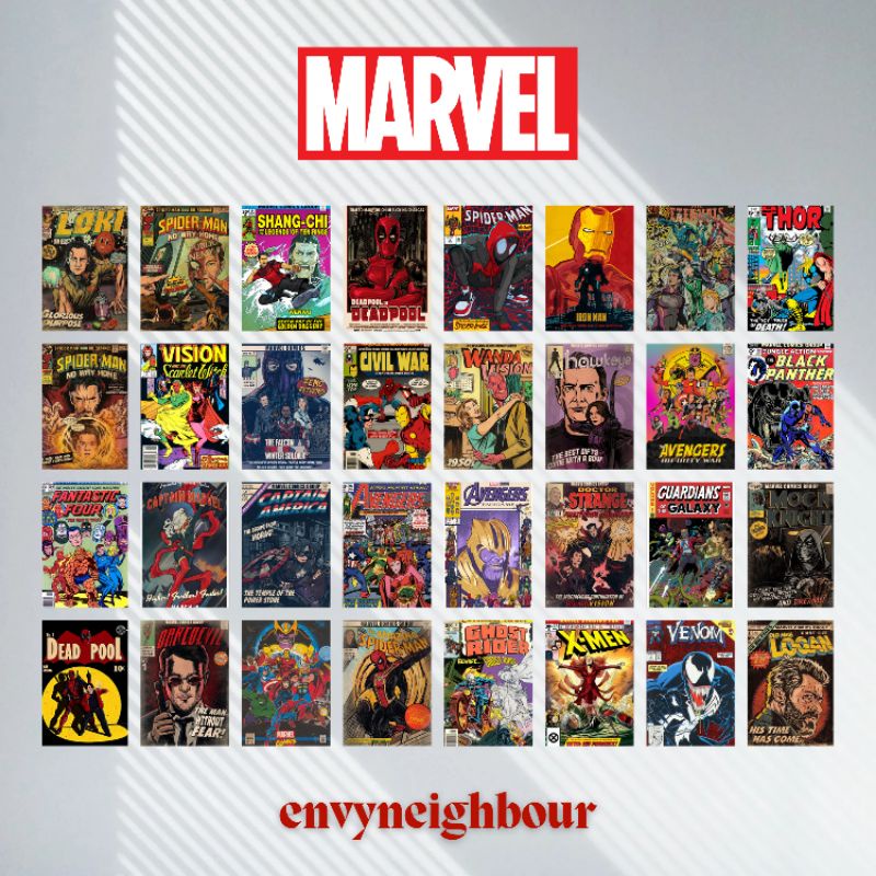 Jual Poster Dinding Marvel (Isi 32 pcs) Indonesia|Shopee Indonesia