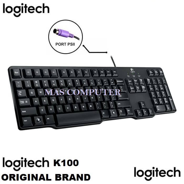 Jual Logitech K100 / Keyboard Logitech K100 COLOKAN BULET / PS/2 ...