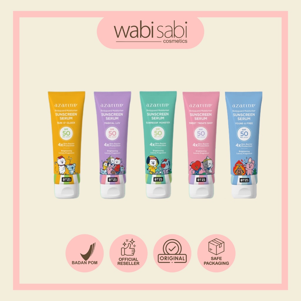Jual Azarine Cosmetics - Body Guard BT21 Moisturizer Sunscreen Serum ...