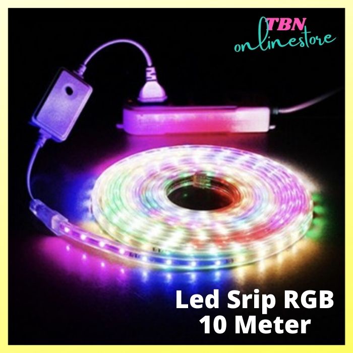 Jual Lampu LED STRIP RGB SELANG 2835 220v 10 meter + Flasher OUTDOOR ...