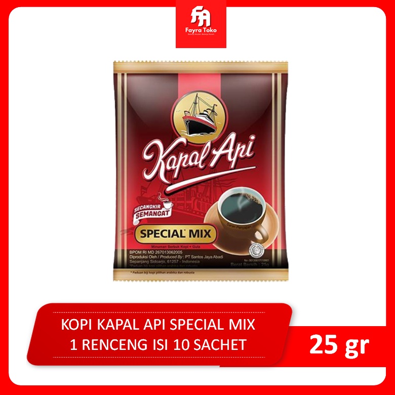 Jual KOPI KAPAL API SPECIAL MIX 25gr RENCENG ( ISI 10 ) | Shopee Indonesia