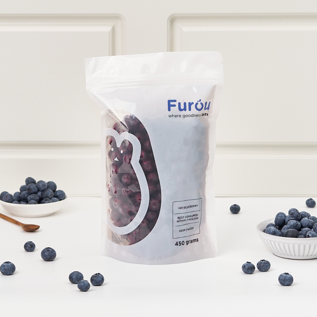 Jual FUROU Frozen Blueberry (IQF) | Buah Bluberi Beku | 450 gram ...