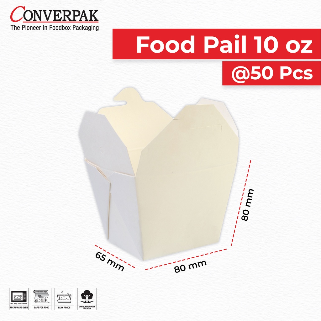 Jual Food Pail 10 OZ Converpak/Food Grade/Eco-Friendly/50pcs | Shopee ...