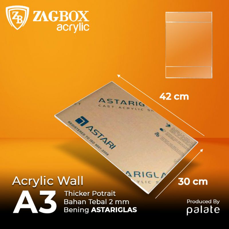 Jual Acrylic Wall - Akrilik Thicker A3 Portrait - Akrilik Dinding ...