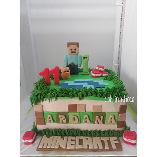 Jual KUE ULANG TAHUN MINECRAFT / MINECRAFT CAKE BIRTHDAY/ KUE ULTAH ...