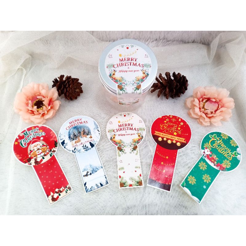 Jual Sticker natal/sticker label natal/sticker toples christmas (isi ...