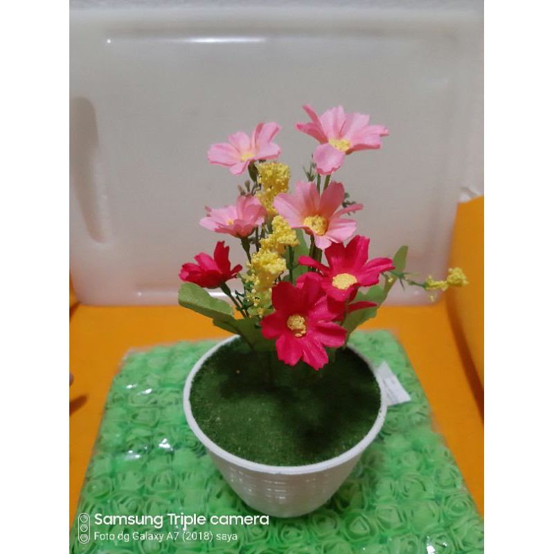 PROMO! 5 Model rangkaian aster mini bunga artificial bunga hias pot ...