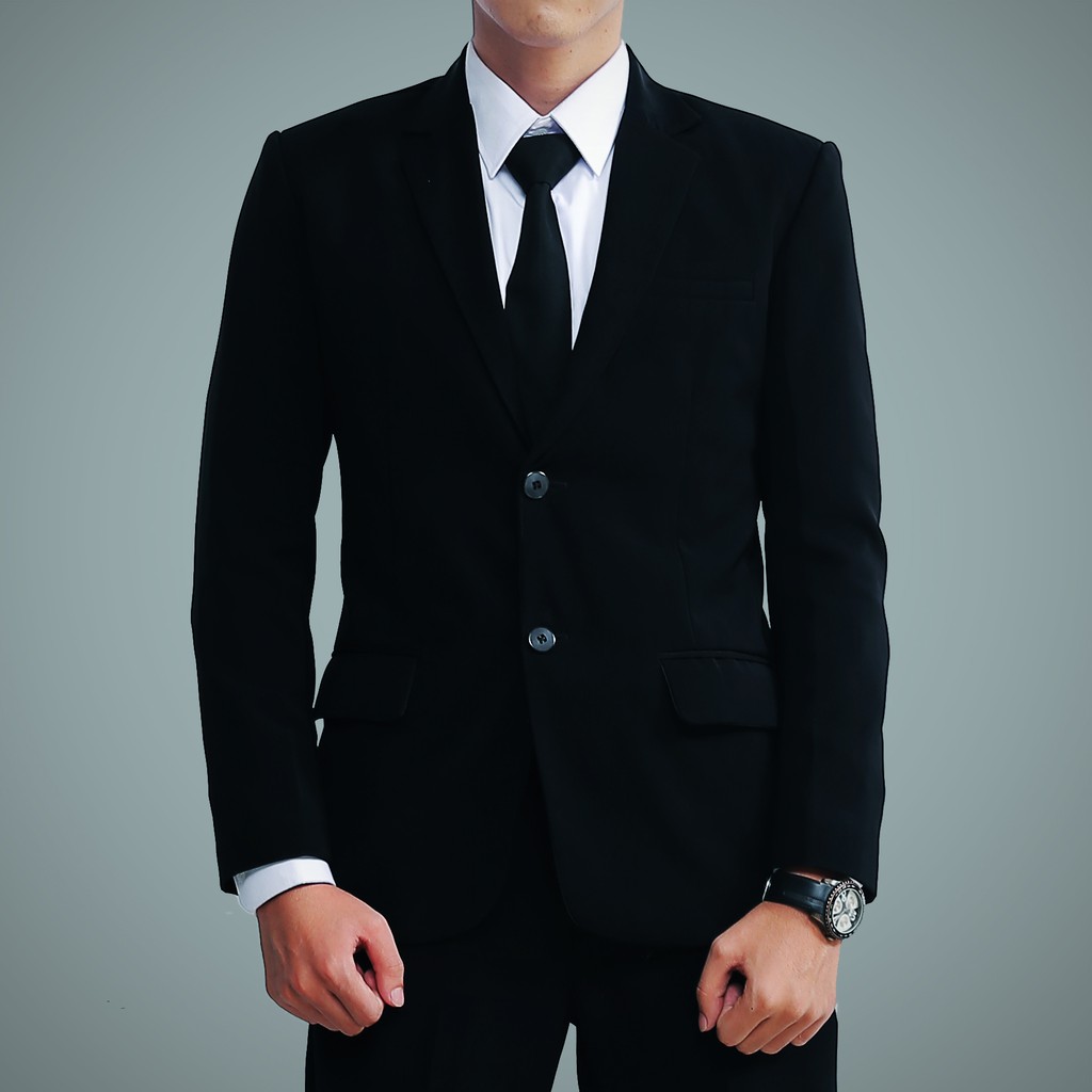 Jual Jas Pria Formal Hitam - DayRaven Original | Shopee Indonesia