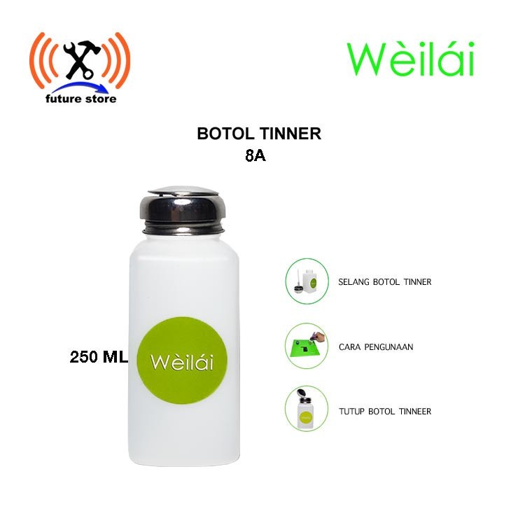 Jual Weilai 8A 250ml Botol Tinner alcohol bottle Tempat Cairan | Shopee ...
