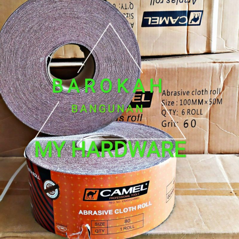 Jual Amplas Meteran 80 Camel Per Roll | Amplas Kasar Sedang Halus 60 80 ...