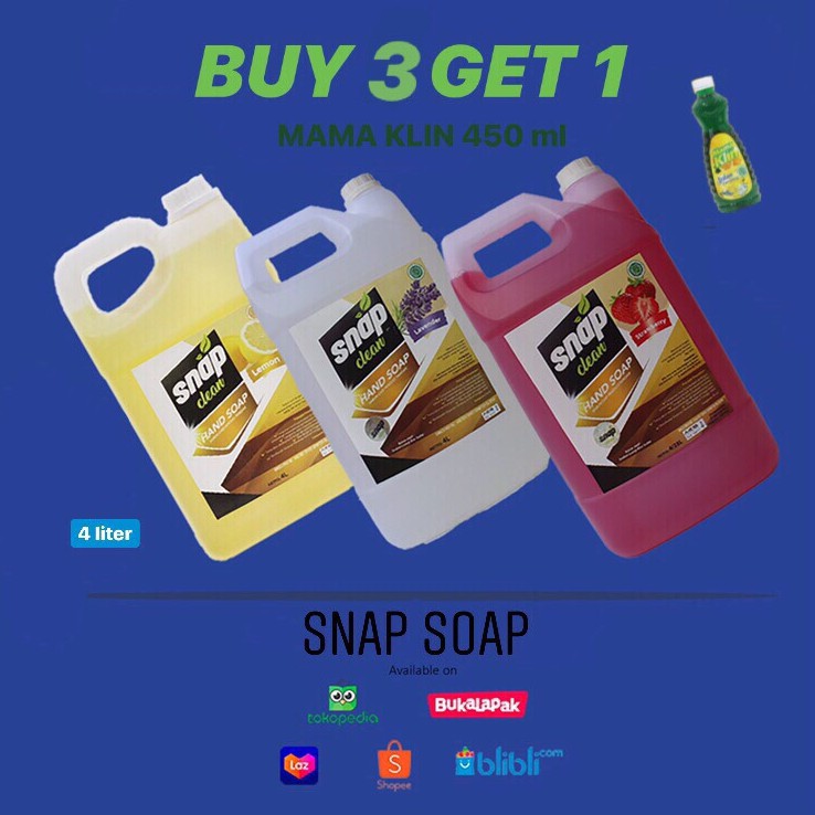 Snap Clean Hand Soap 4 Liter Sabun Cuci Tangan Termurah ( Handsoap ...