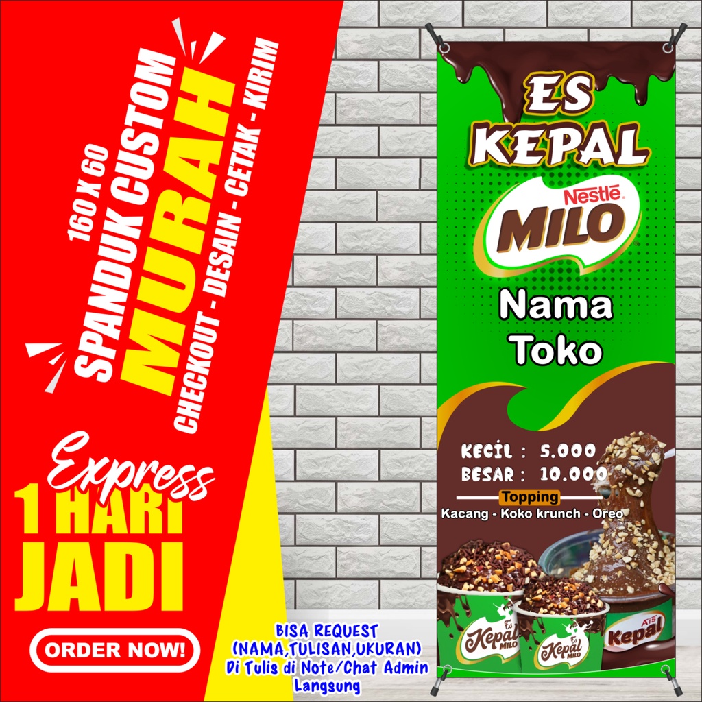 Jual Banner ES KEPAL MILO, Spanduk ES KEPAL MILO, ( Bayar Ditempat ...