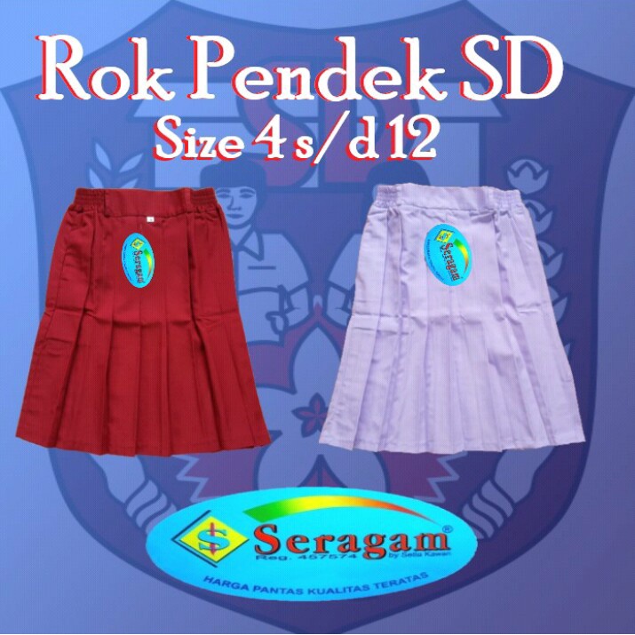 Jual Rok Rempel Pendek Seragam Sekolah Anak Wanita SD Merk SERAGAM / BULOVA | Shopee Indonesia