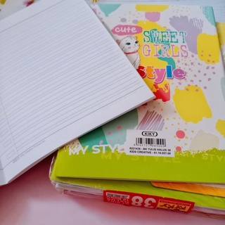 Jual Buku Tulis Halus Elok Tiga Garis KIKY 38 Lembar | Buku Tulis Halus ...