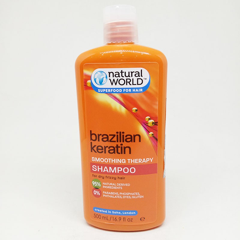 Jual NATURAL WORLD SHAMPOO BRAZILIAN KERATIN 500 ML | Shopee Indonesia