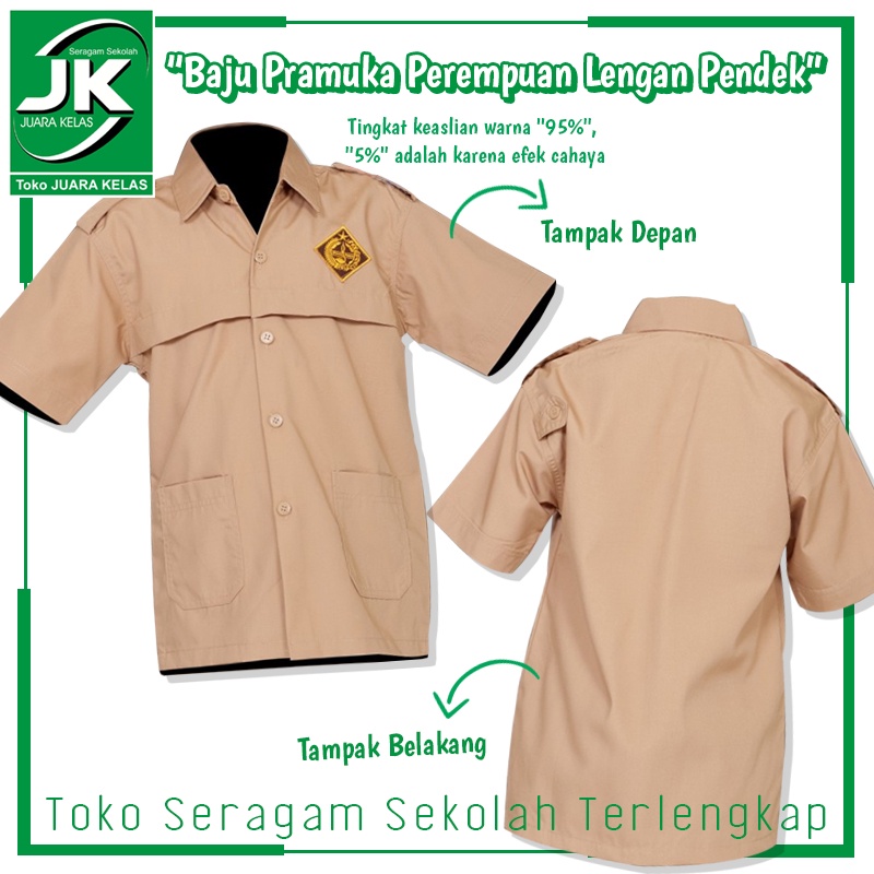Jual (Toko Juara Kelas) Baju Seragam Pramuka Perempuan Lengan Pendek ... Jual (Toko Juara Kelas) Baju Seragam Pramuka Perempuan Lengan Pendek ...