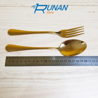 Jual Sendok Makan Gold Set Garpu Makan Gold HOTEL Stainless Steel Emas ...