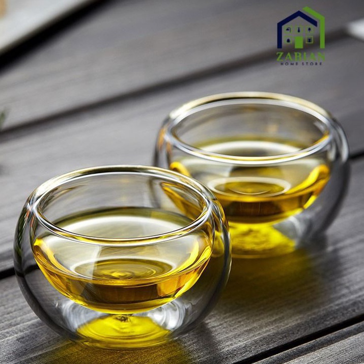 Jual ZABIAN - 50ml DOUBLE WALL TEA CUP - DOUBLE WALL GLASS - CANGKIR ...