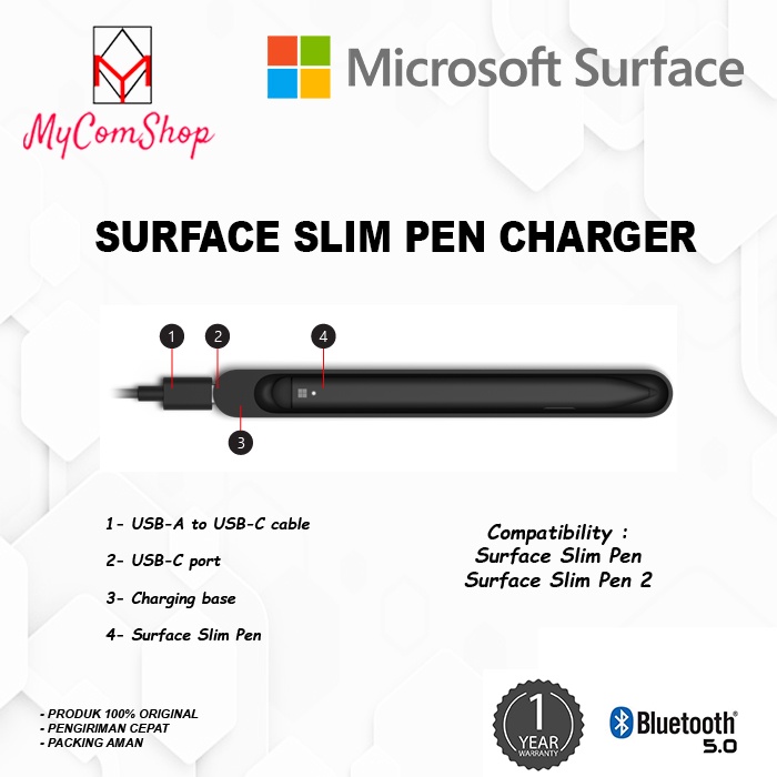 Jual SURFACE SLIM PEN CHARGER COMPATIBEL SLIM PEN DAN SLIM PEN 2 ...