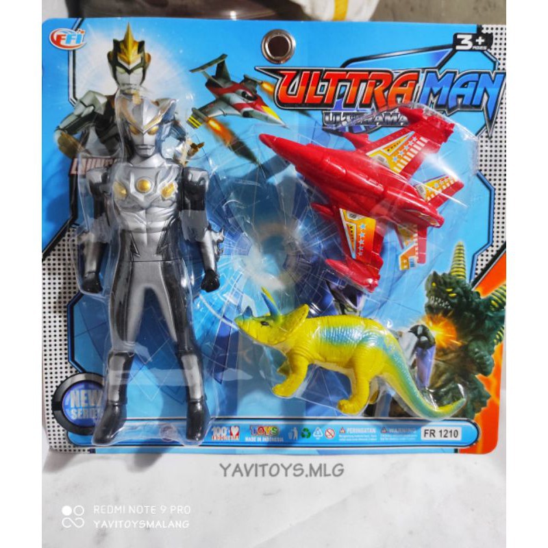 Jual MAINAN SUPER ULTRAMAN LENGKAP DENGAN DINOSAURUS DAN PESAWAT TEMPUR ...