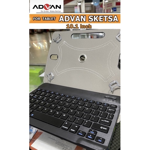 Jual ADVAN TAB SKETSA 1/SKETSA 2 10.1/VX 10.4 BOOK COVER FLIP CASE KEYBOARD WIRELESS PREMIUM ...