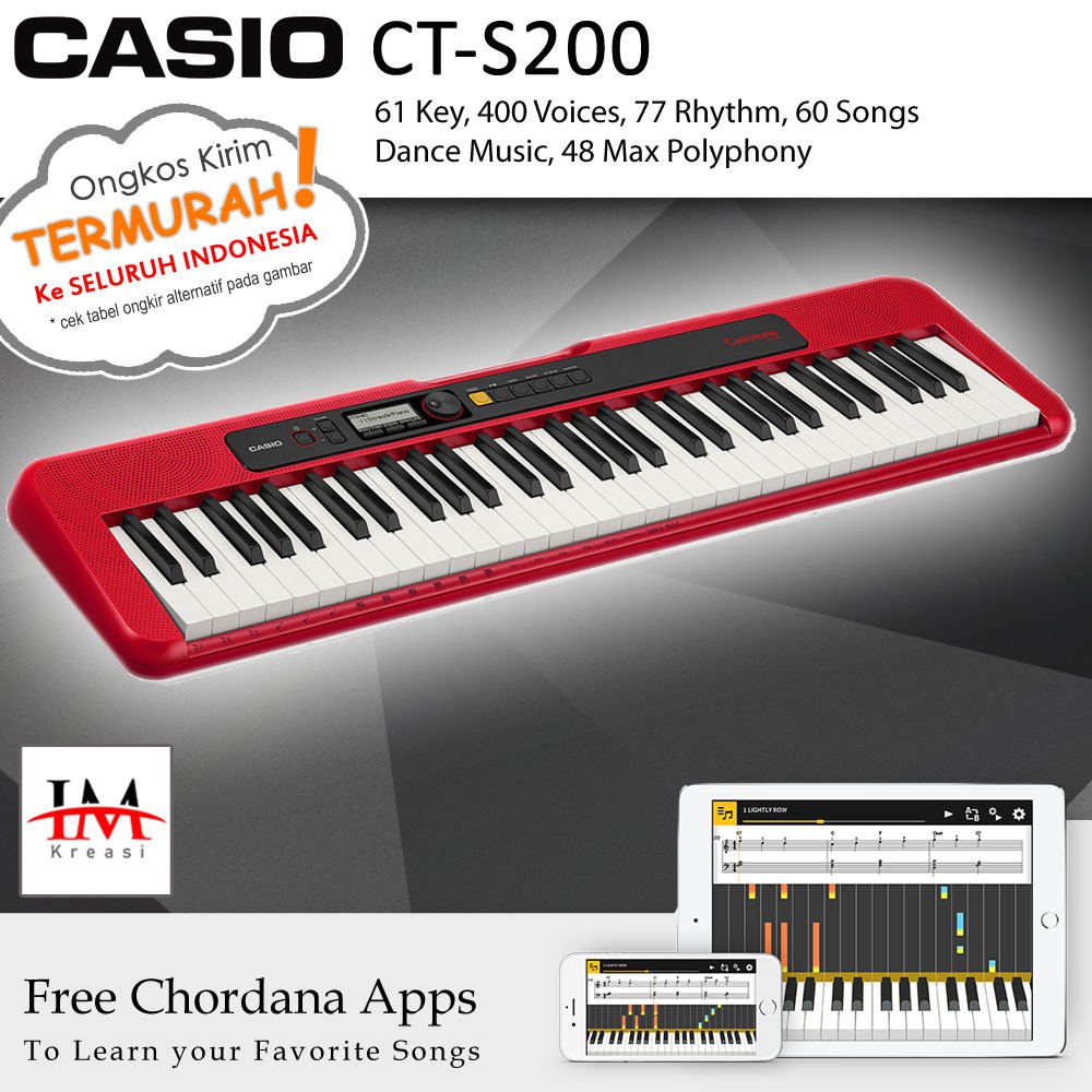 Jual Keyboard Casio CT-S200 - CTS200 - CTS 200 Garansi Resmi | Shopee ...