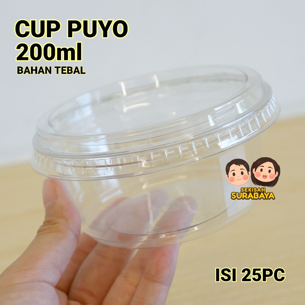 Jual Cup Pudding Puyo 200ml isi 25pc - bahan tebal Indonesia|Shopee ...