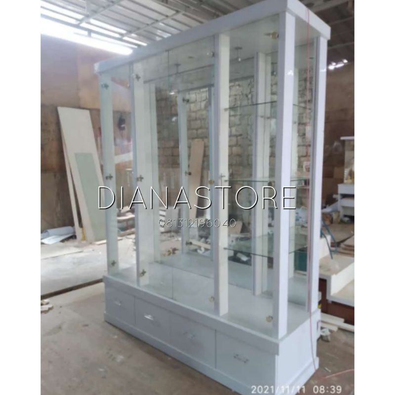 Jual Lemari Hiasan kaca (Bahan HPL glossy) | Shopee Indonesia