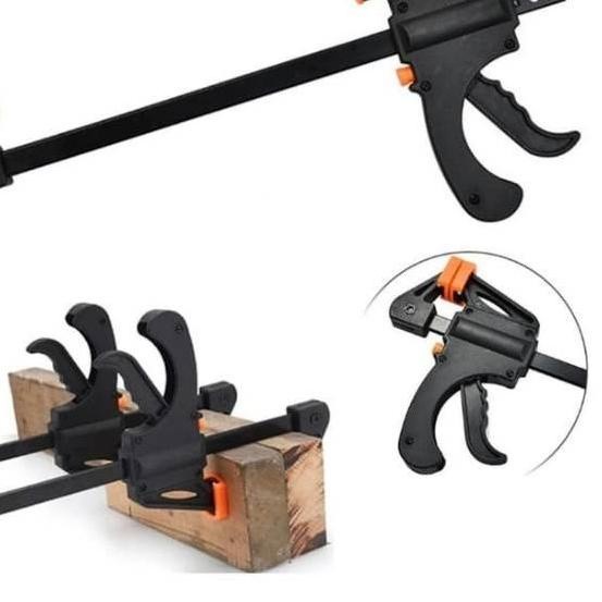 Jual Alat Penjepit Press Kayu Klem Clip DIY Wood Working F Clamp Bar ...