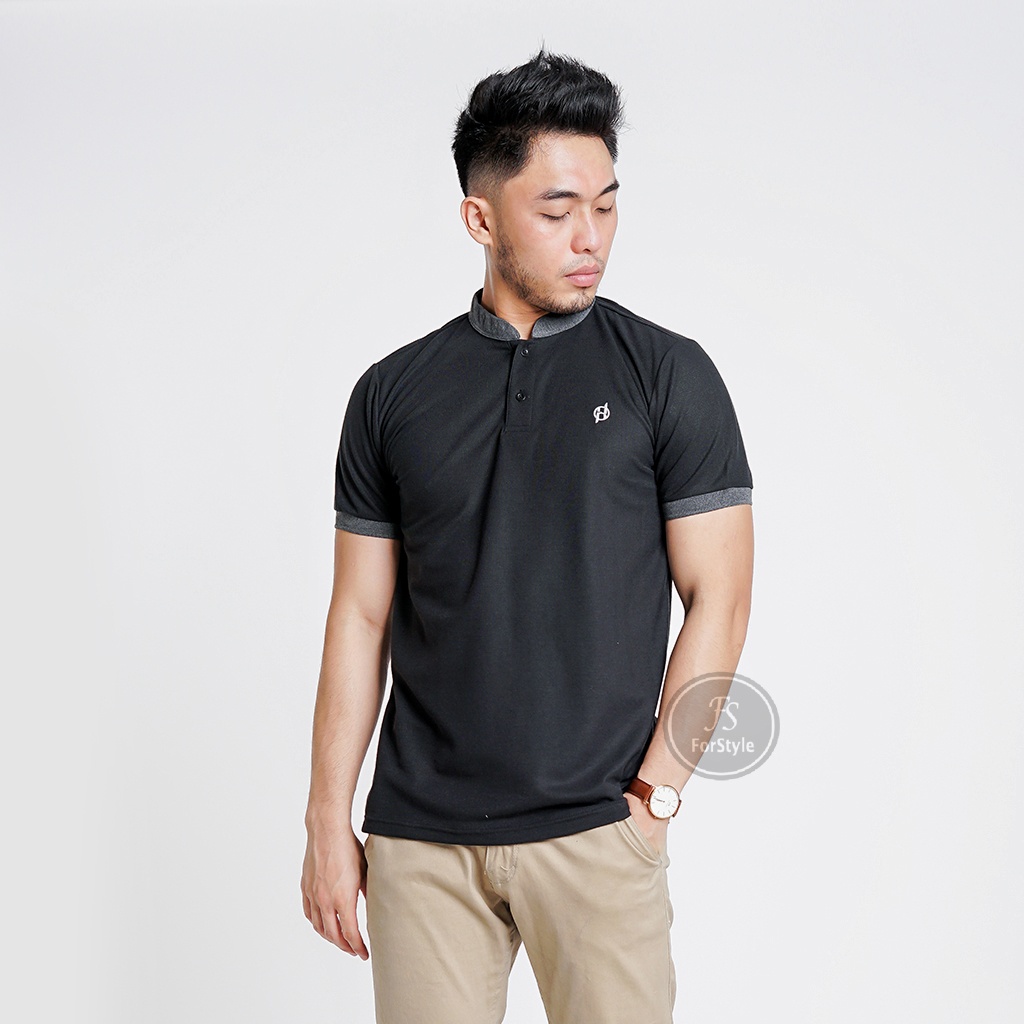 Jual ForStylezone Polo Shirt Pria Lengan Pendek Pria Polos Kerah ...