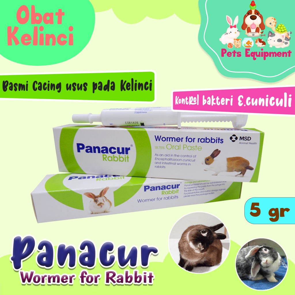 Jual PANACUR WORMER FOR RABBITS ORAL PASTE/obat cacing kelinci ...