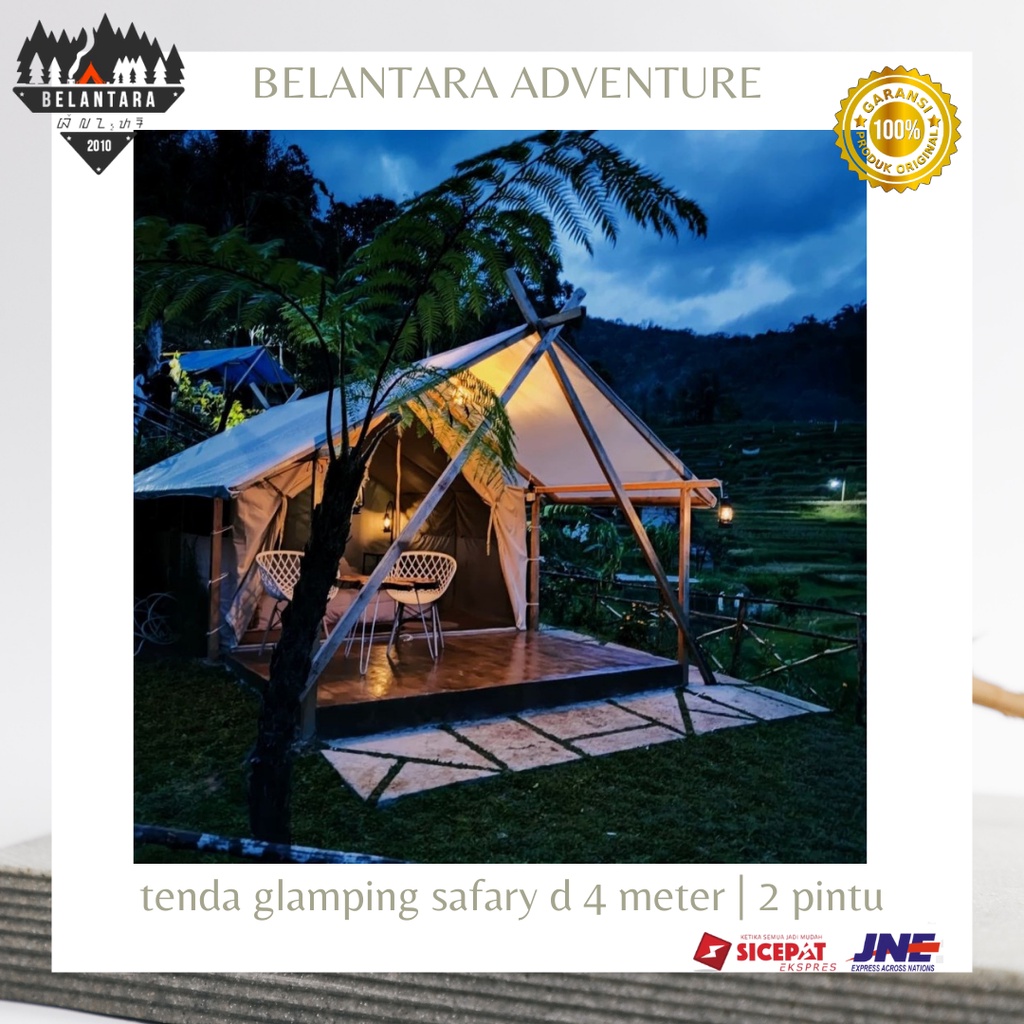 Jual tenda glamping kayu etnik series penginapan resort mewah alam ...