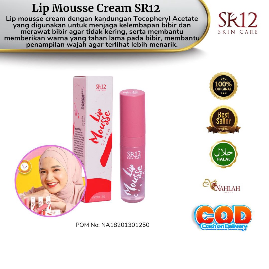 Jual LIP MOUSSE SR12 LIPSTIK WARNA BIBIR SR12 KOSMETIK PELEMBAB BIBIR | Shopee Indonesia