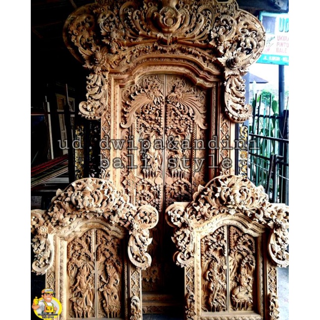Jual pintu bali full ukiran style bali 1 set jendela | Shopee Indonesia
