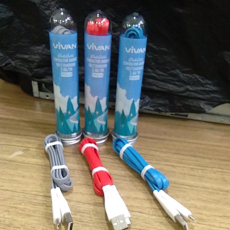 Jual kabel micro vivan 2.4A panjang 1meter | Shopee Indonesia