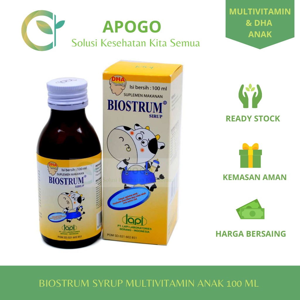 Jual BIOSTRUM SYRUP MULTIVITAMIN ANAK 100 ML | Shopee Indonesia